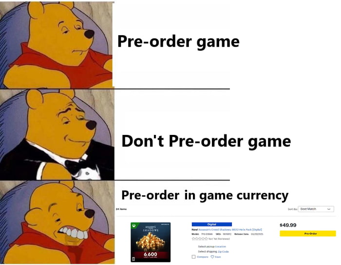 Pre-order in game currency - 9GAG