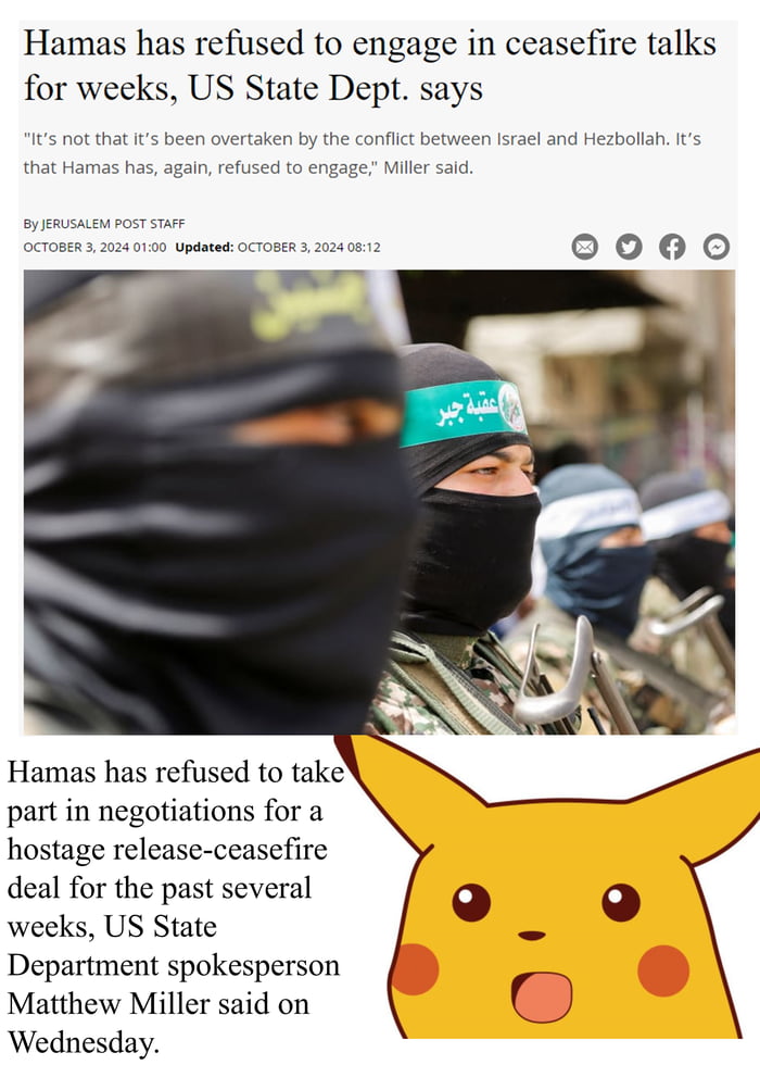 "Hamas has been unwilling to come to the table to engage the past ...