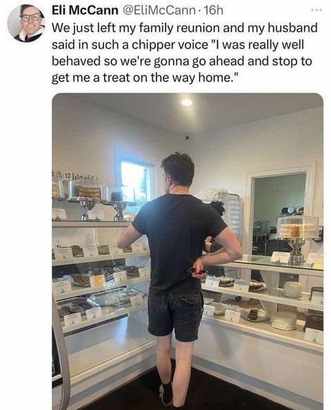 The well-behaved husband is ready for his reward. - 9GAG