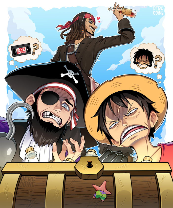 "Wrong Treasure" SpongeBob x One Piece x POTC by @Percodine - 9GAG