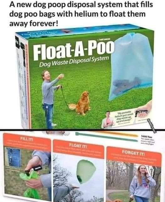 Helium Filled Dog Crap Bags - 9GAG