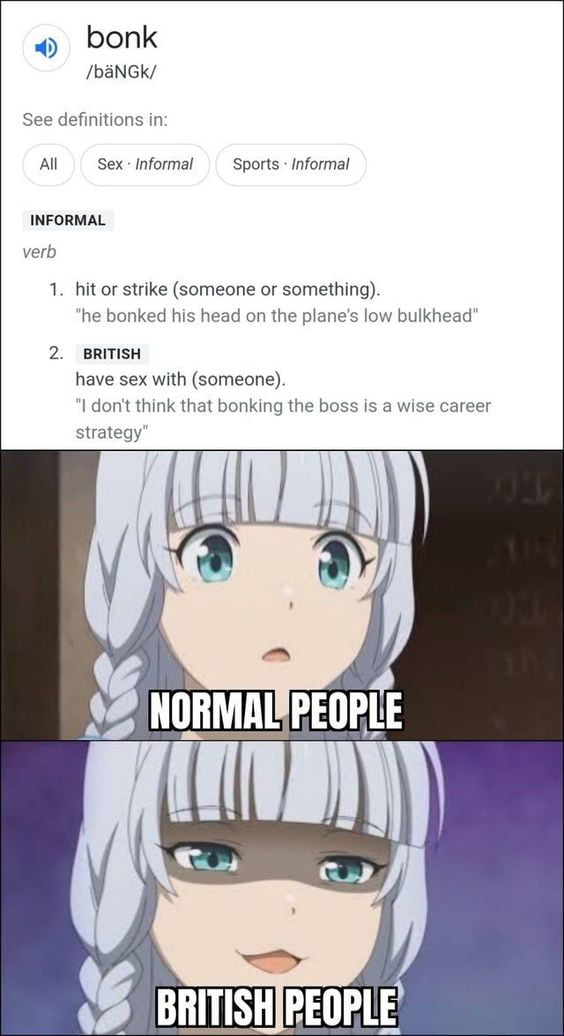 Bonk has no power against horny british people - 9GAG