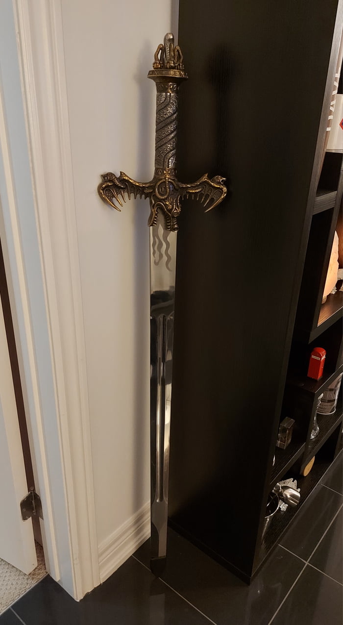 I heard now that sticks are over we're doing swords now. Here's mine ...