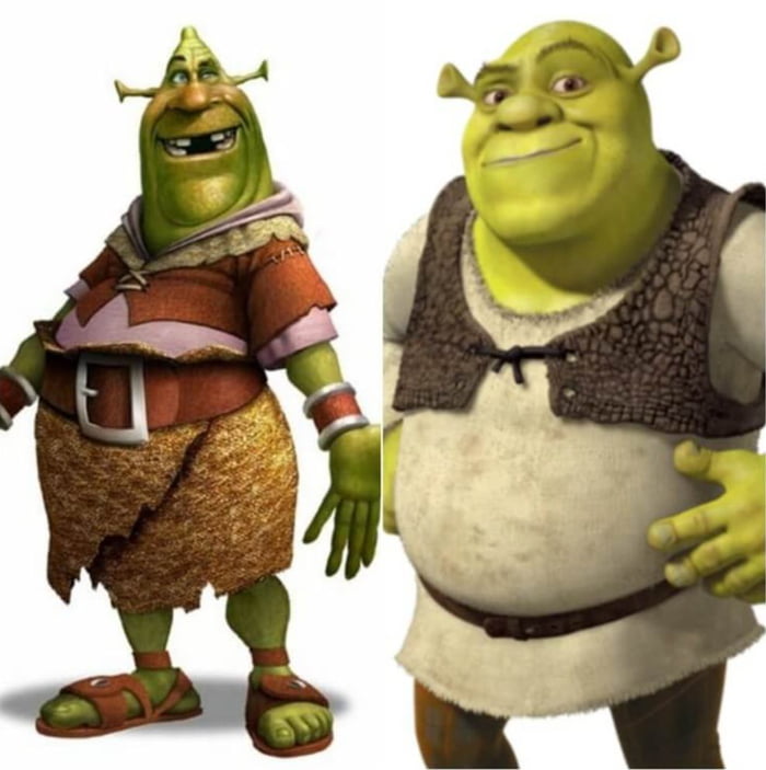 Original shrek modell vs our chad shrek - 9GAG
