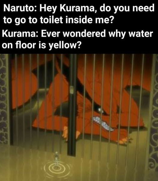 Naruto floating in pee - 9GAG