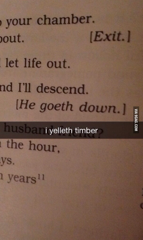 He goeth down...... I yelleth timber - 9GAG
