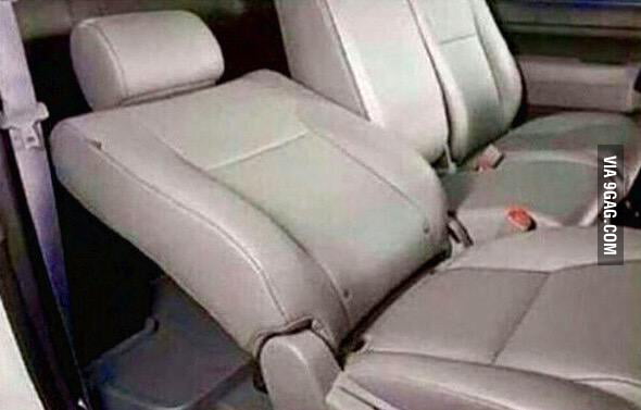 When you get in your girl's car and her passenger seat is leaning back ...