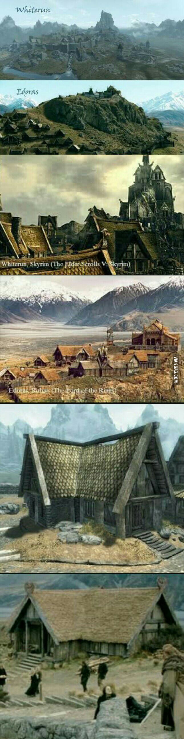 Comparison of Whiterun(Skyrim) and Rohan(Lord of the rings). - 9GAG