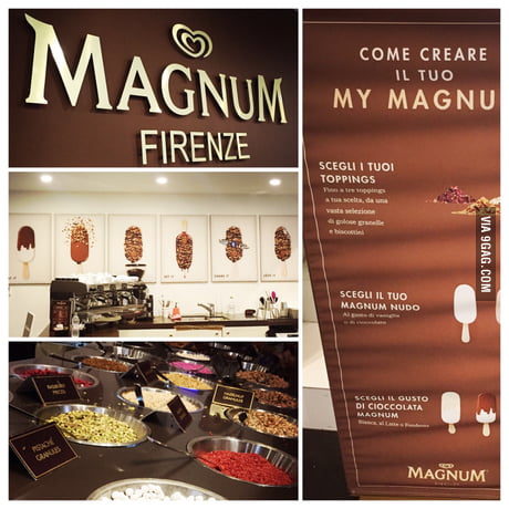 Magnum Store In Florence Magnum, Florence Restaurant Menu, Prices