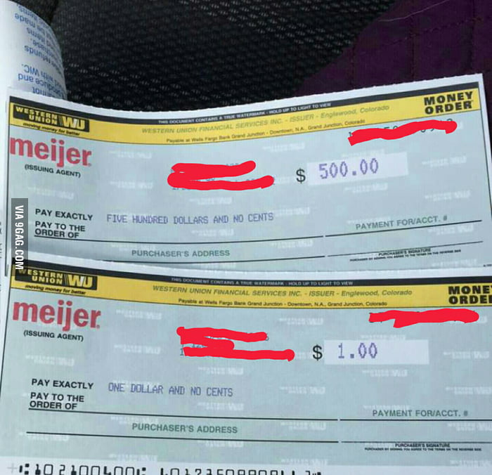 That moment when you need a $501 money order and the limit is $500. - 9GAG