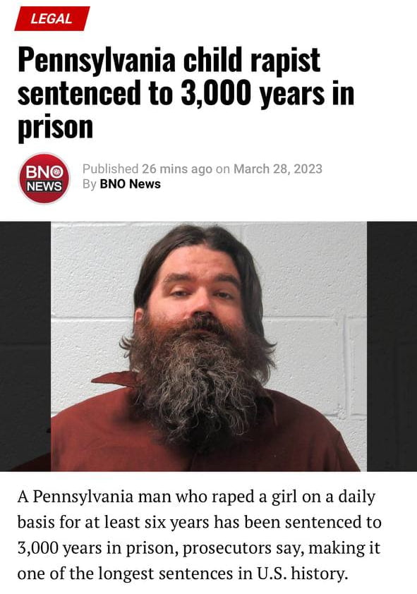Man raped young girl every day for 6 years. He was sentenced to 3,000 ...
