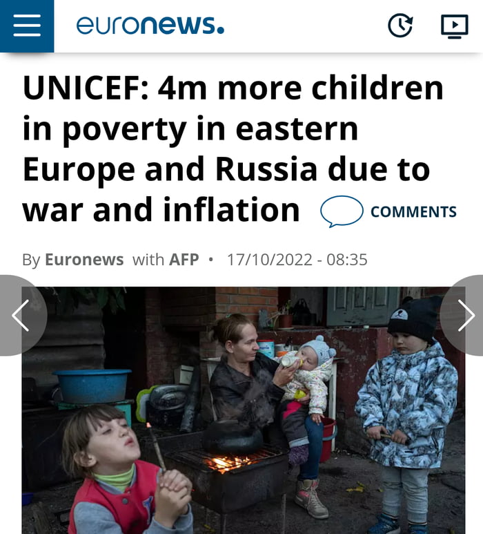 Great success for Russia: 4 million more children in poverty - 9GAG
