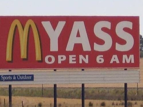 This McDonald's sign outside Yass, Australia. - 9GAG