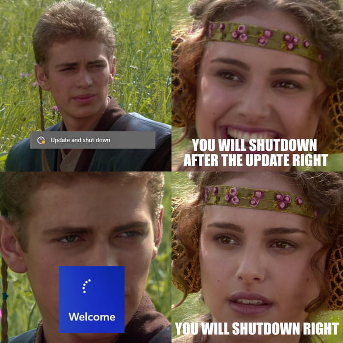 Windows update be like - 9GAG