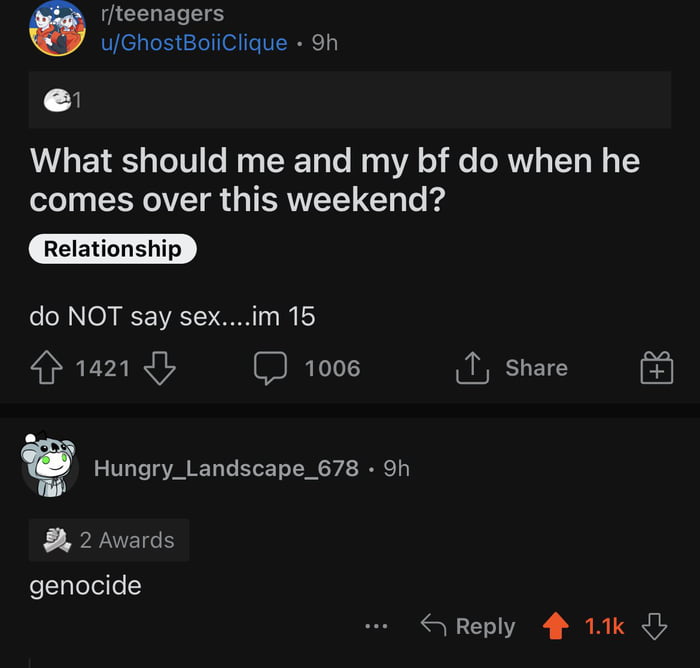 Teenage relationships are cringe - 9GAG