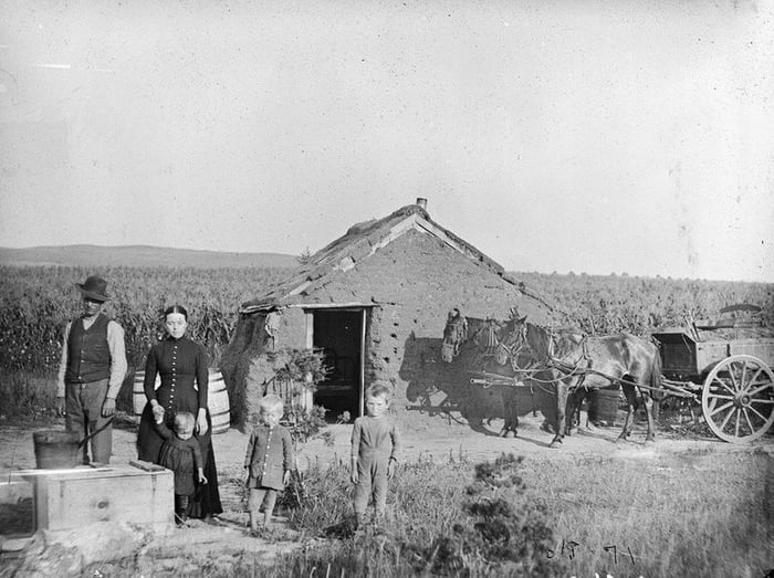 The home of a young family. The state of Nebraska. (1886). From the ...