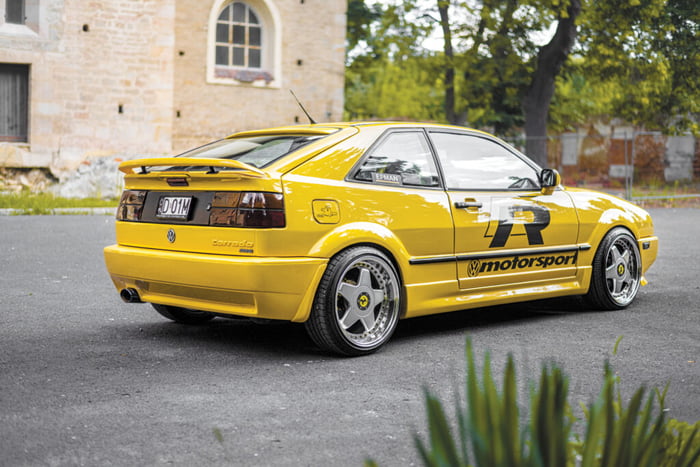 VW Corrado VR6 with stickers adding around 5 extra HP each. - 9GAG