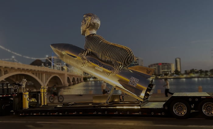 Elon Musk Fans Build 9 Meters Long GOAT Monument To Their 'Hero' - 9GAG