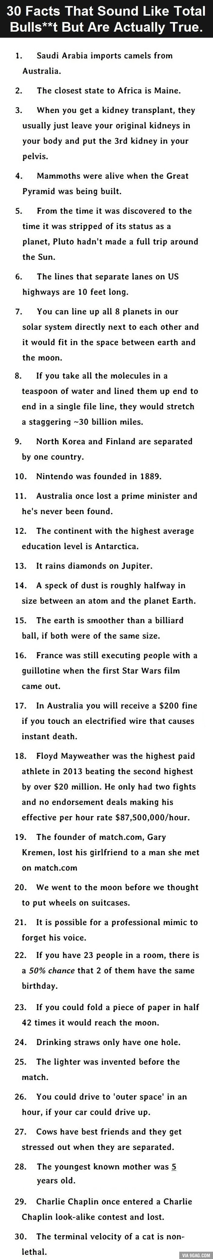 30 Facts That Sound Like BS But Are Actually True 12 Is Mind Blowing 30-facts-that-sound-like-bs-but-are-actually-true-12-is-mind-blowing