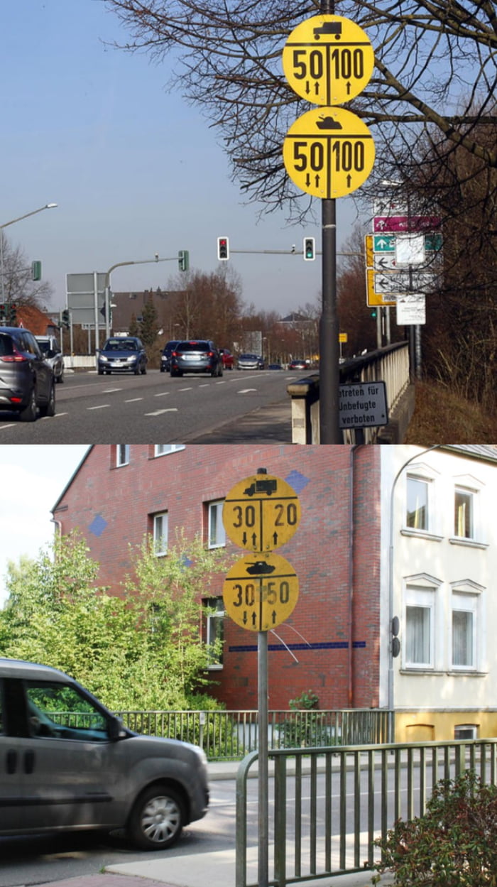 Traffic signs for tanks and other military vehicles can still be seen ...