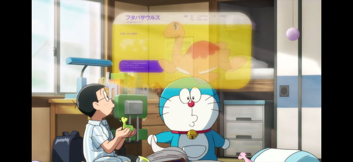 In Nobita's new dinosaur movie (2020), there's a brief callback to his ...