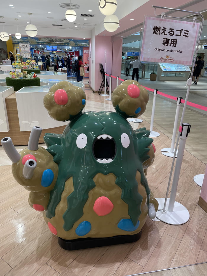 Garbodor trash can in Pokémon Center Mega Tokyo. - 9GAG