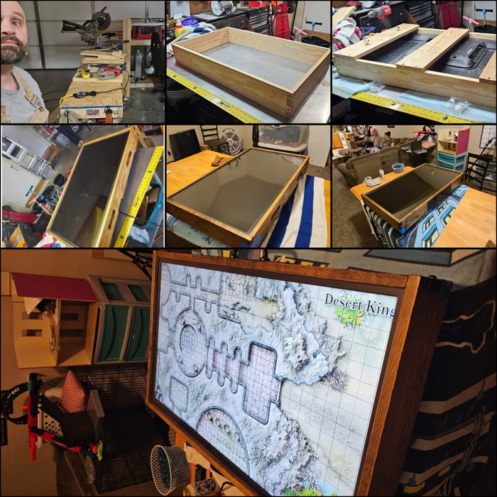 Made A VTT for our DnD sessions. First major wood working project with ...