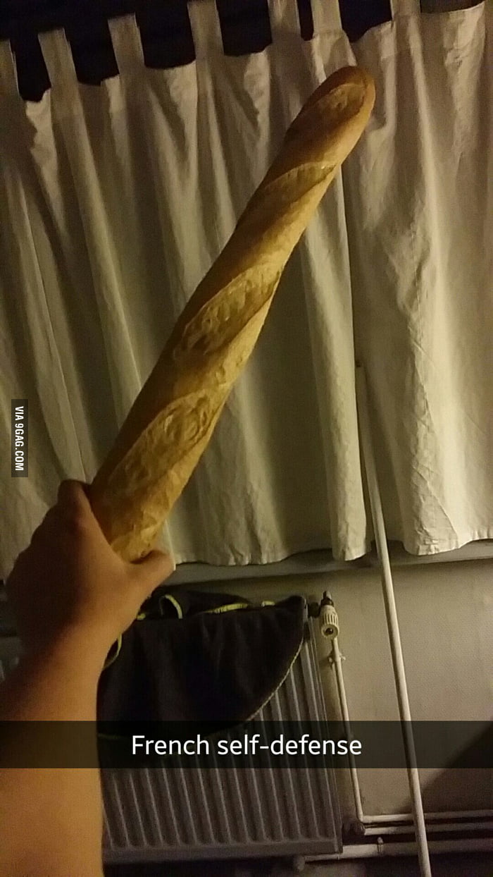 Here is my sword. Fear the french baguette ! - 9GAG