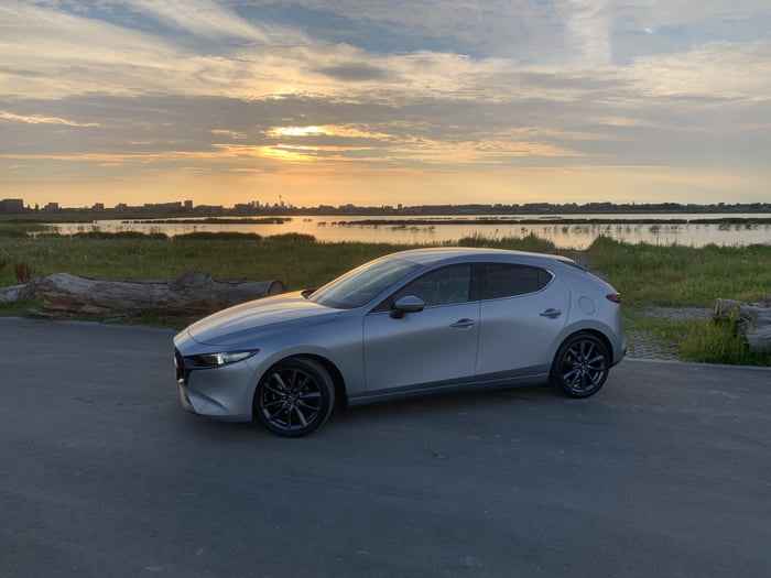 Mazda 3 Hatchback in Sonic Silver (4th gen) - 9GAG