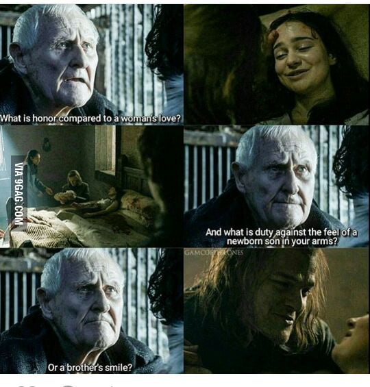 Maester Aemon foreshadowed the Tower of Joy scene on GOT! - 9GAG