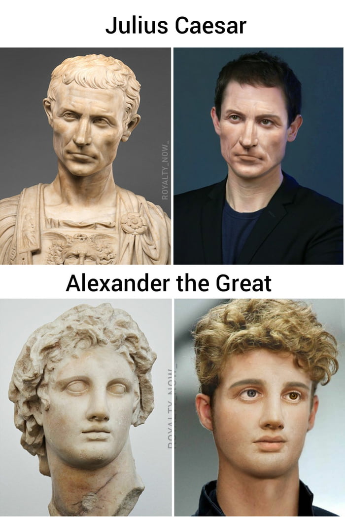 This is what Julius Caesar and Alexander the Great looked like - 9GAG