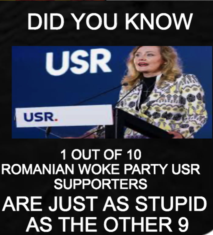 Romanian Woke Party USR tl;dr - 9GAG