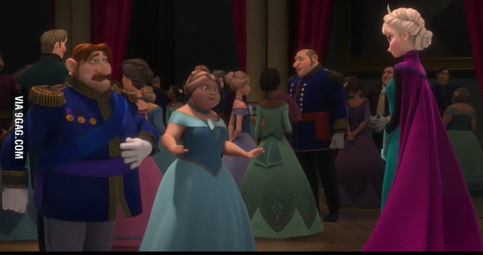 In Frozen there is a fat Cinderella - 9GAG