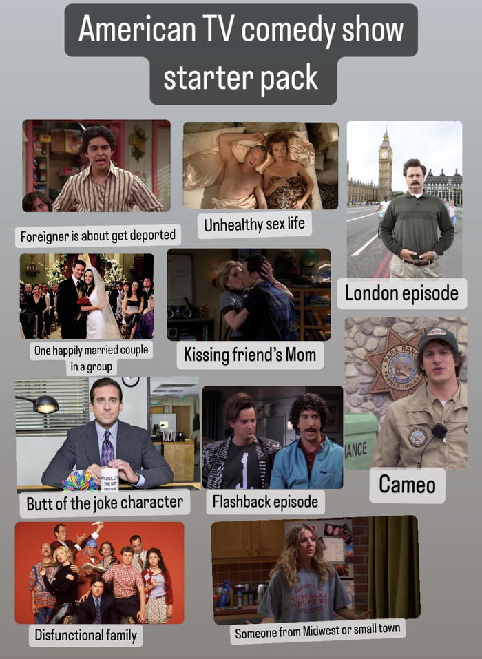 Every American comedy TV show starter pack - 9GAG