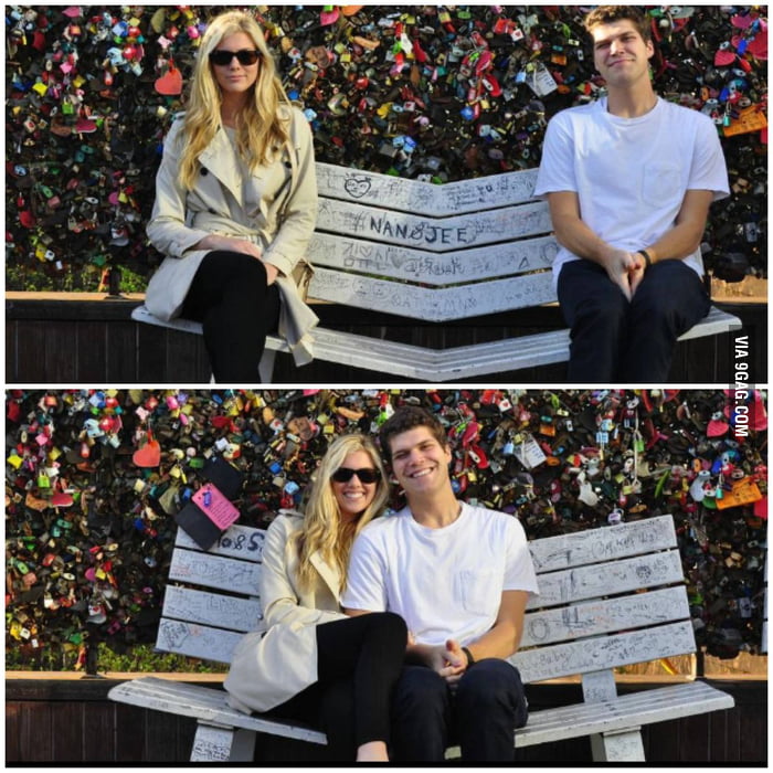 This is called the "first date" bench. - 9GAG