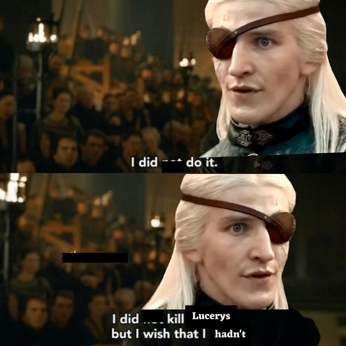 Aemond v Daemon - 9GAG