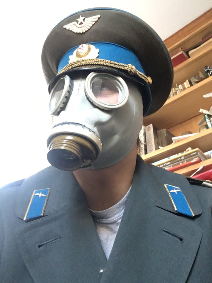 This Christmas, I got a gp-5 gas mask. The filter may or may not ...
