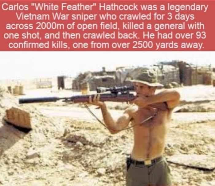 What a legend. He also shot and killed an NVA sniper through the scope ...