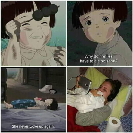 Best Funny grave of the fireflies Memes - 9GAG