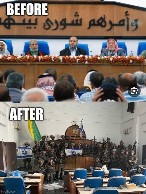 IDF Golani soldiers at the hamas parliament in gaza - 9GAG