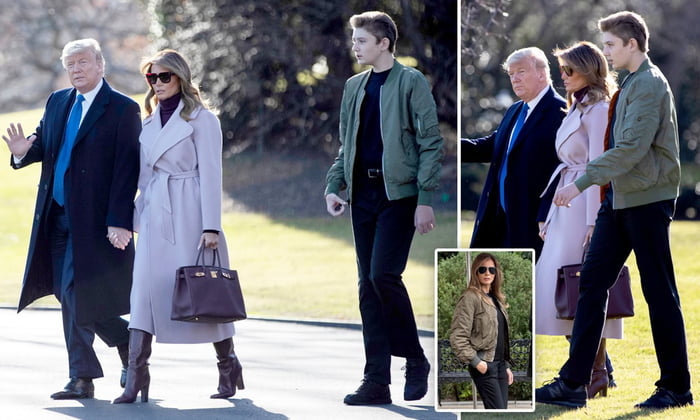 Barron Trump is so tall for his age that he always looks out of ...