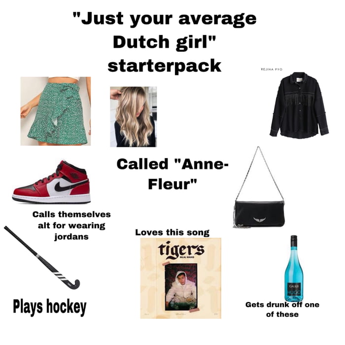 “Just your average Dutch girl” starterpack - 9GAG