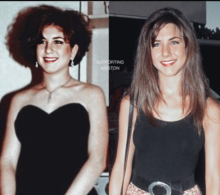 Jennifer Aniston in 1984 and 1990 - 9GAG