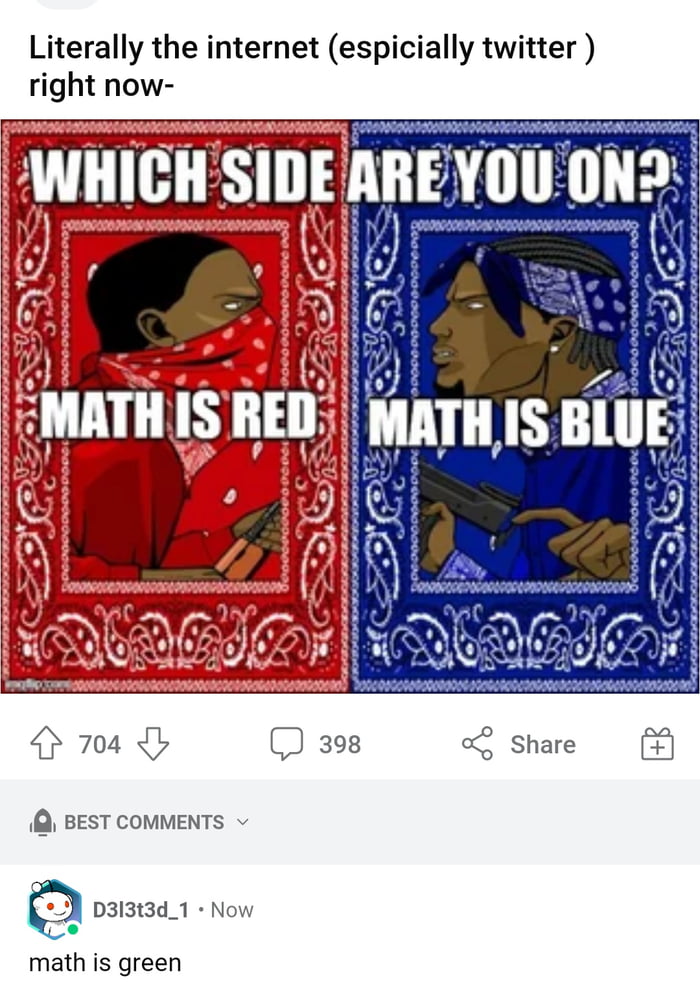 Math is green - 9GAG