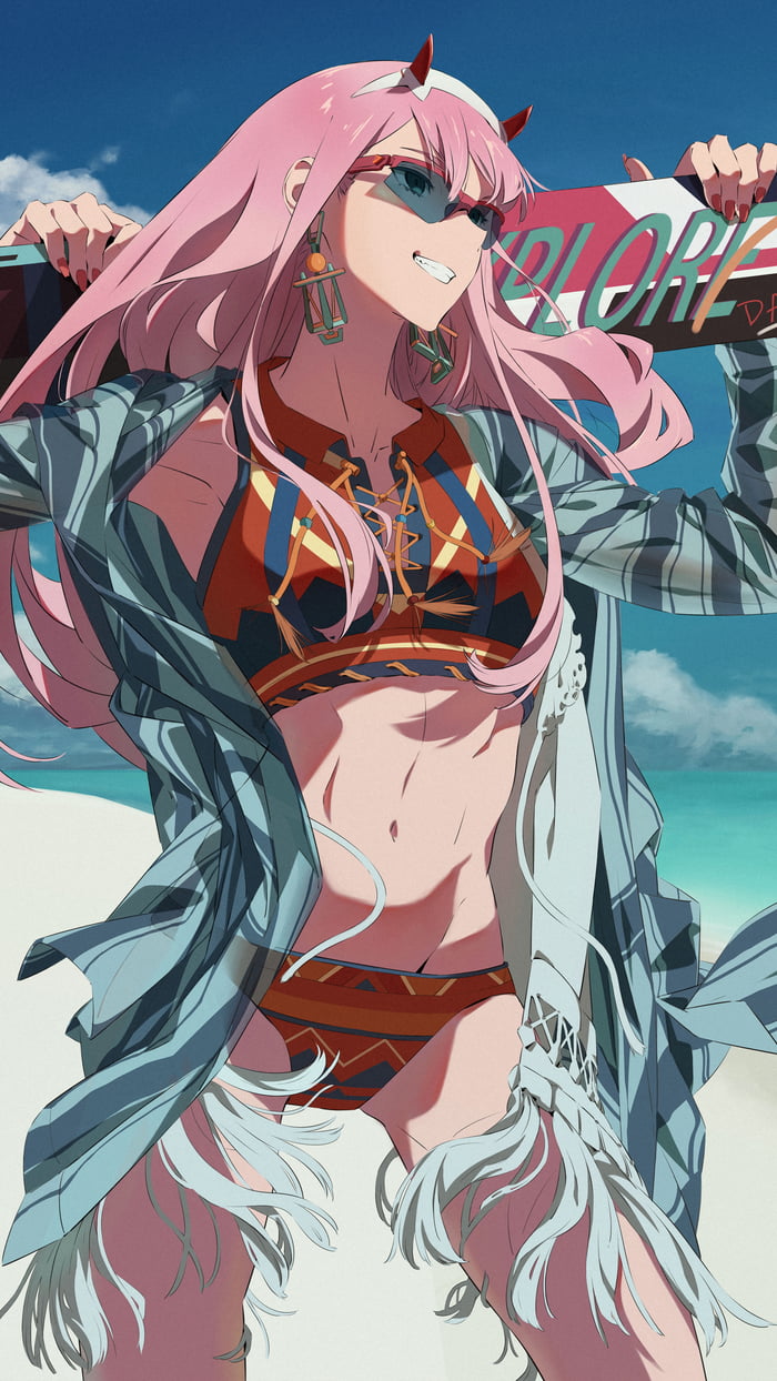 "Beach Time" Zero Two - 9GAG