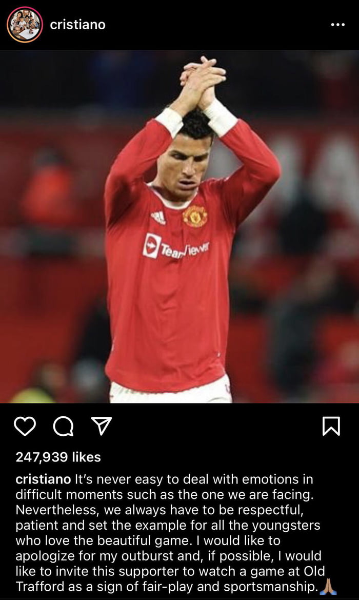 Ronaldo’s post-match statement on Instagram - 9GAG