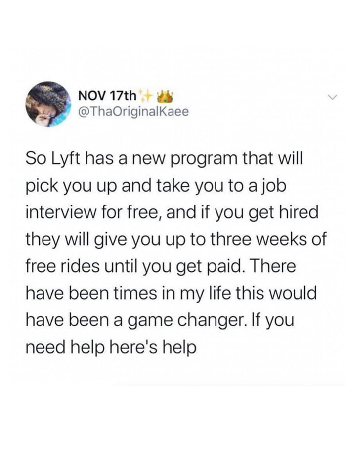 Lyft is helping people get to job interviews and their first few weeks ...