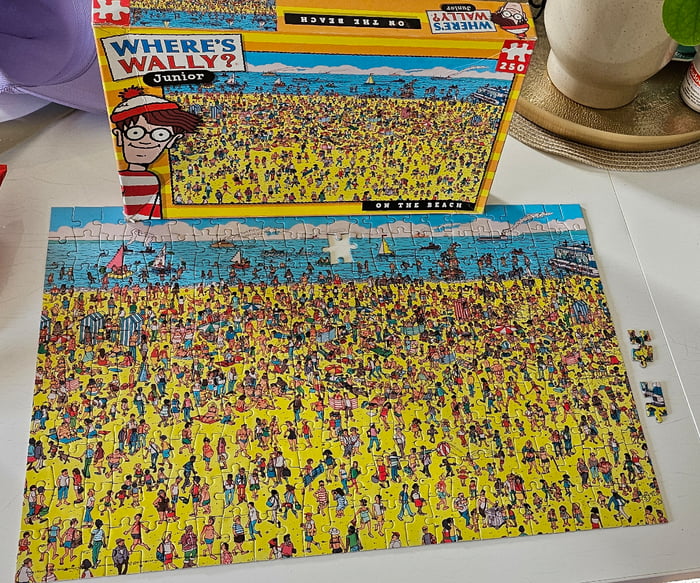 Got a Wheres Wally puzzle and it's missing a piece and comes with two ...
