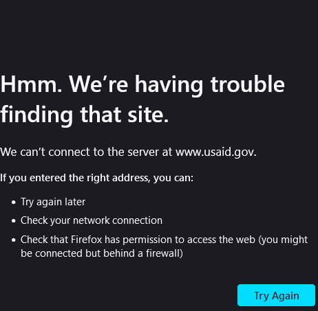 USAID website goes offline as Trump moves to absorb agency into State Department - 9GAG
