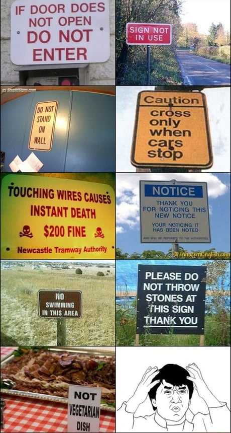 Best Funny signs Memes - 9GAG